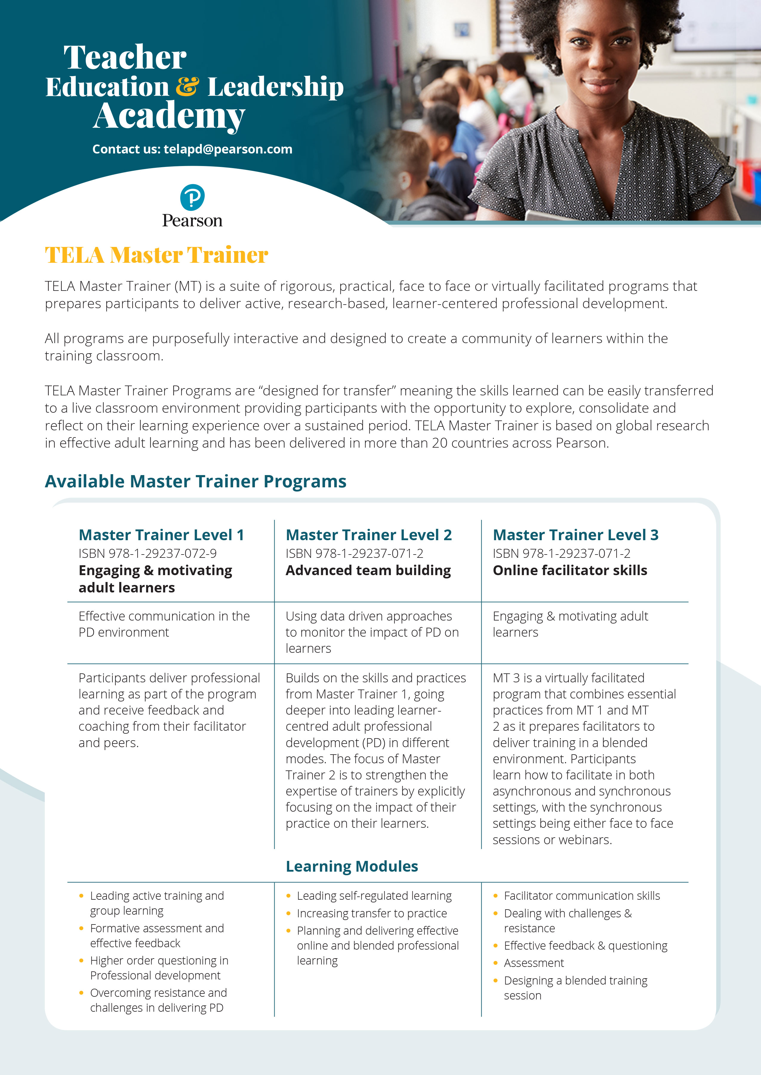 Introducing TELA: The Pearson Teacher Education & Learning Academy